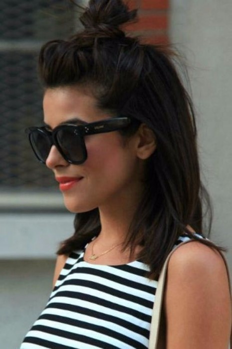 Trendy Half Up Half Down Lob Hairstyles